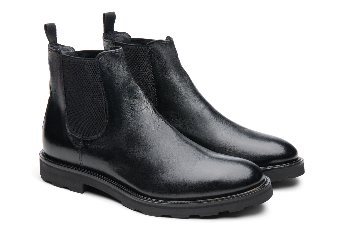 Garrett Men's Chelsea Boot in Black | Gordon Rush – Propersole